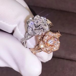 Jewelry | Rose Zircon Rose Gold Diamond Ring | Poshmark